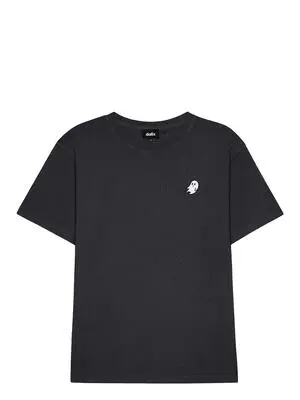 DALIX Mens Ghost Midweight Garment Dye Tee Black