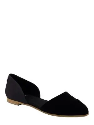 Toms Pointed Toe D'orsay Flat - Black