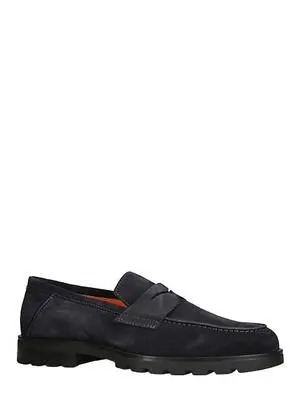 Santoni Detroit Suede Loafers - Navy