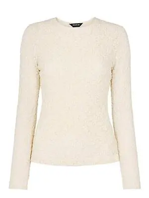 Whistles Floral Stretch-lace Top - Cream