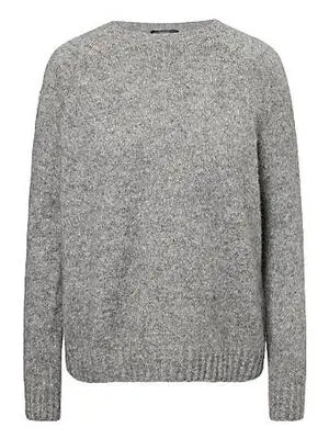 Max Mara Ghiacci Round-neck Wool-blend Jumper - Medium Grey