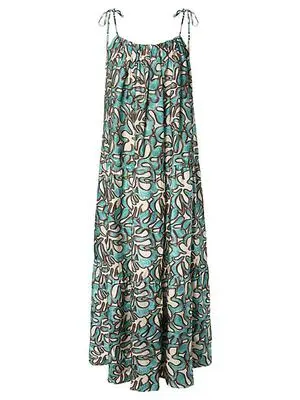 MALINA Mare Graphic-print Maxi Dress - Ocean Corals