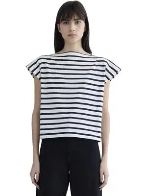 Everlane Oversized Muscle T-Shirt Bone White/black