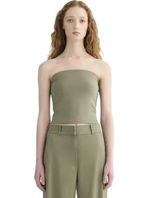 Everlane Form Tube Top - Lichen Green
