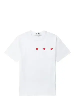 Play Comme Des Garcon Logo Print T-shirt - White