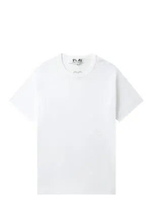 Play Comme Des Garcon Heart Emblem Tee Shirt - White
