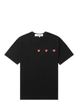 Play Comme Des Garcon Logo Print Tee - Black