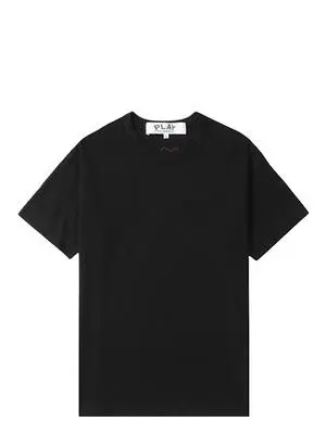 Play Comme Des Garcon Heart Emblem Tee - Black/red