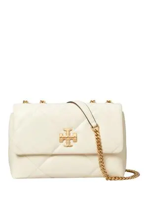 Tory Burch Kira Diamond Quilt Small Convertible Shoulder Bag - Warm White