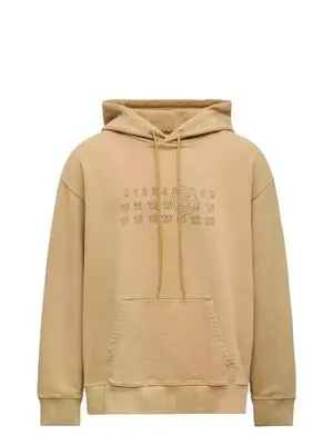 MAISON MARGIELA Embroidered Graphic Hoodie - Neutrals