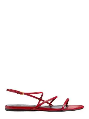 Khaite Loop Flat Sandals - Red