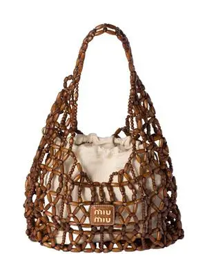 MIU MIU Miu Miu Beaded Tote Bag