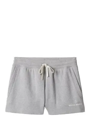 Miu Miu Cotton Shorts - Grey