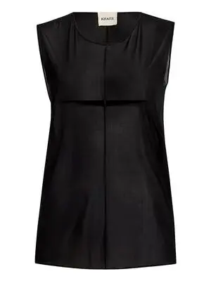 Khaite Allo Sleeveless Top - Black