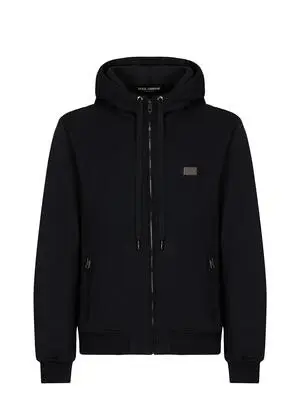 Dolce & Gabbana Cotton Jersey Hoodie - Blue