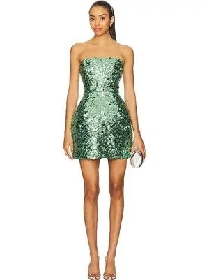 BRONX BANCO Maraya Sequin Mini Dress - Green