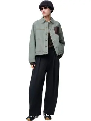 Loewe Workwear Denim Jacket - Khaki Green