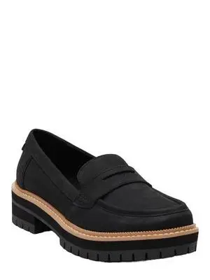 Toms Cara Platform Penny Loafer - Black