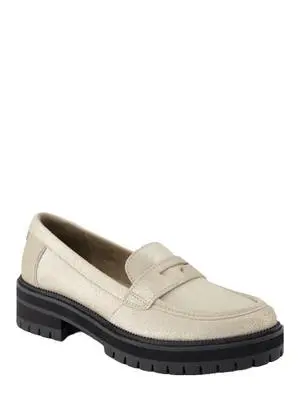 Toms Cara Platform Penny Loafer Silver