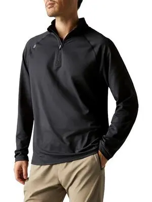 RHONE Session Quarter Zip Pullover Black