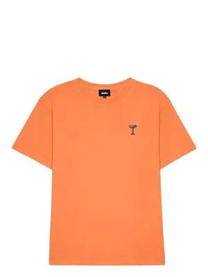 DALIX Mens Coffee Martini Midweight Garment Dye Tee Sherbert