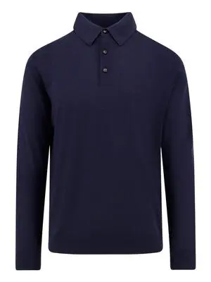 Kiton Wool Polo Shirt - Blue