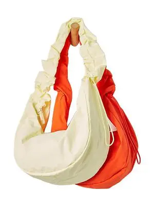 GOT BAG Ruffle Moon Sling Bag - Hot Coral