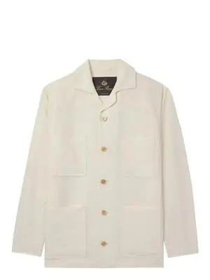 Loro Piana Joele Linen And Silk-blend Overshirt - White