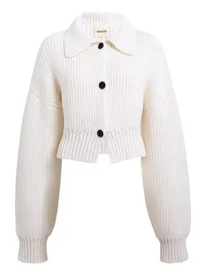 KHAITE Pome Ribbed Cashmere Cardigan