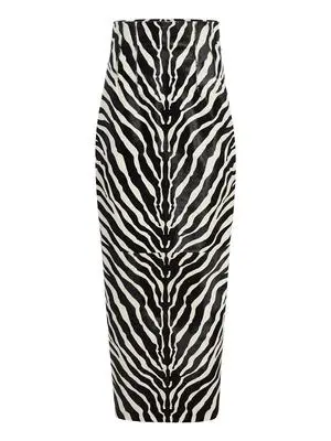 Khaite Loxley Calf Hair Maxi Skirt - Animal