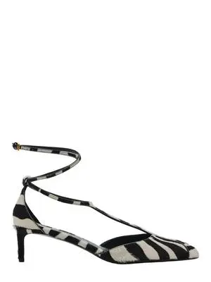Khaite Mia Calf Hair Pumps - Black,white