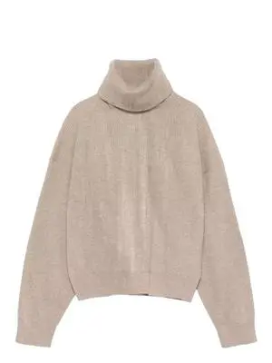 Brunello Cucinelli Virgin Wool High Neck Sweater - Neutrals