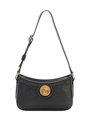 Chloé Medallion Mini Leather Shoulder Bag Black