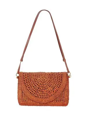 Chloé Raffia Pouch - Clay Brown