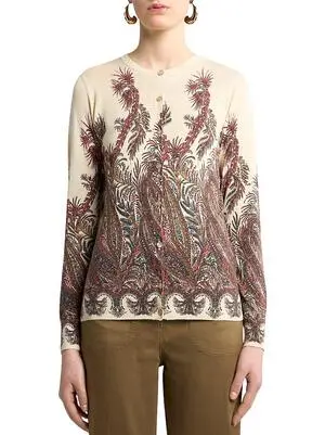 Etro Silk And Cashmere Cardigan - Print On W