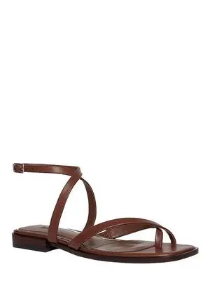Paige Reese Leather Sandals - Mahogany