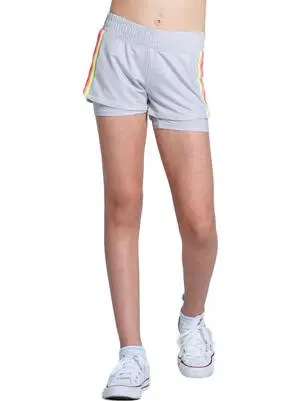 Lucky In Love Prisma Stripe Short - Heather Grey