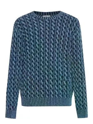 Etro Wool Crew Neck Sweater - Blue
