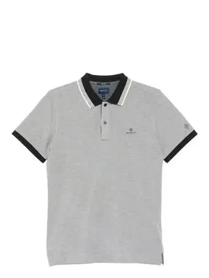 Gant Embroidered-logo Polo Shirt - Grey