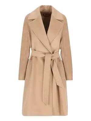 MAX MARA STUDIO Virgin Wool Coat - Brown