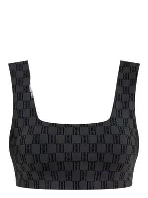 BY MALENE BIRGER Monogrammed Cropped Top - Black