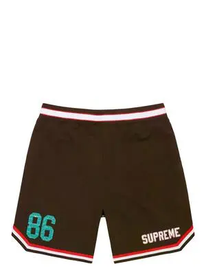 Supreme Striped-trim Shorts - Brown