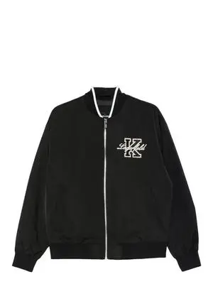 Karl Lagerfeld Zip-up Bomber Jacket - Black