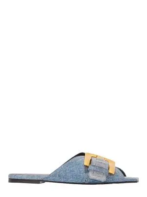 Balmain Denim Anthem Sandals - Blue
