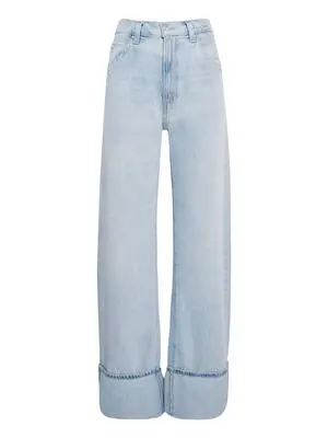Paige High-Rise Barrel-Leg Jeans Blue