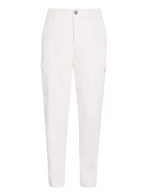 Eleventy Stretch-cotton Cargo Trousers - White