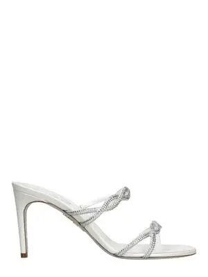 Rene Caovilla Braid Heeled Sandals - White