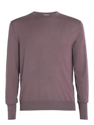 Eleventy Merino Wool Crew-neck Sweater - Purple