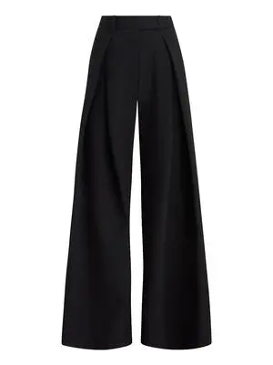FAVORITE DAUGHTER Pleated Wide-leg Trousers - Black