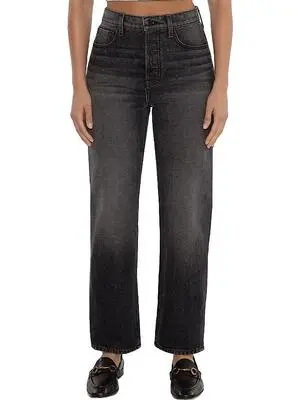RUDES DENIM High-rise Tracy Straight Jean - Driftwood